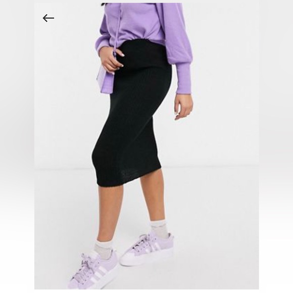 ASOS | Skirts | Asos Ribbed Knit Midi Skirt | Poshmark